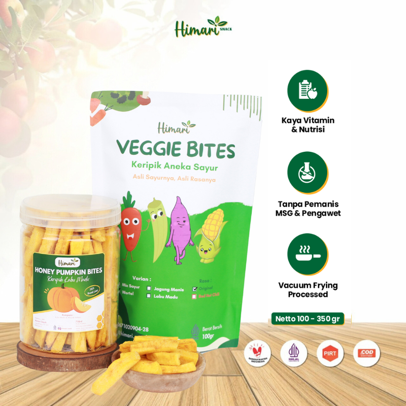 Jual Himari Pumpkin Bites Keripik Sayur Labu Madu Cemilan Sehat 100% ...
