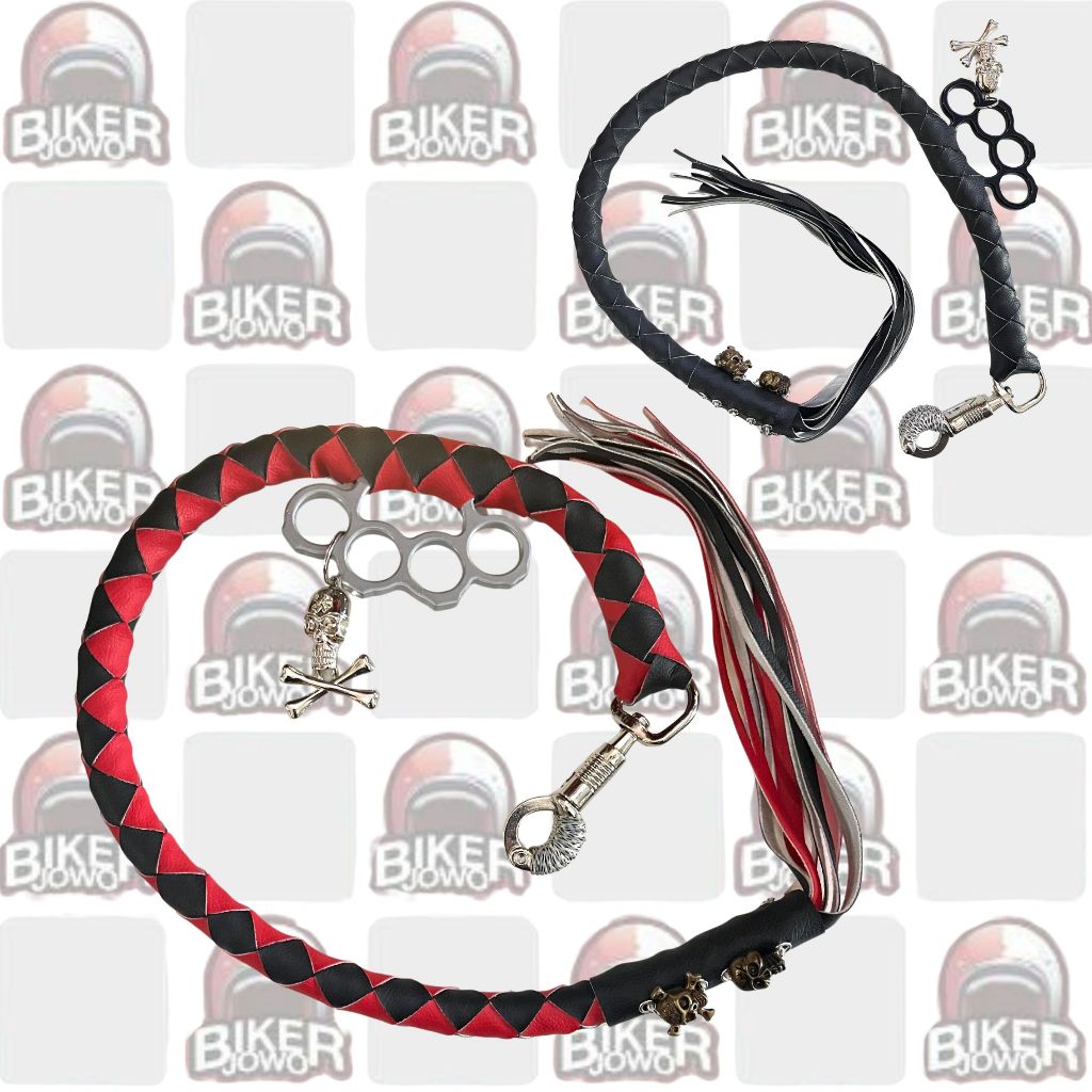 Jual Motorcyle Apparel Leather Motorcycle Get Back Whip Handlebar ...