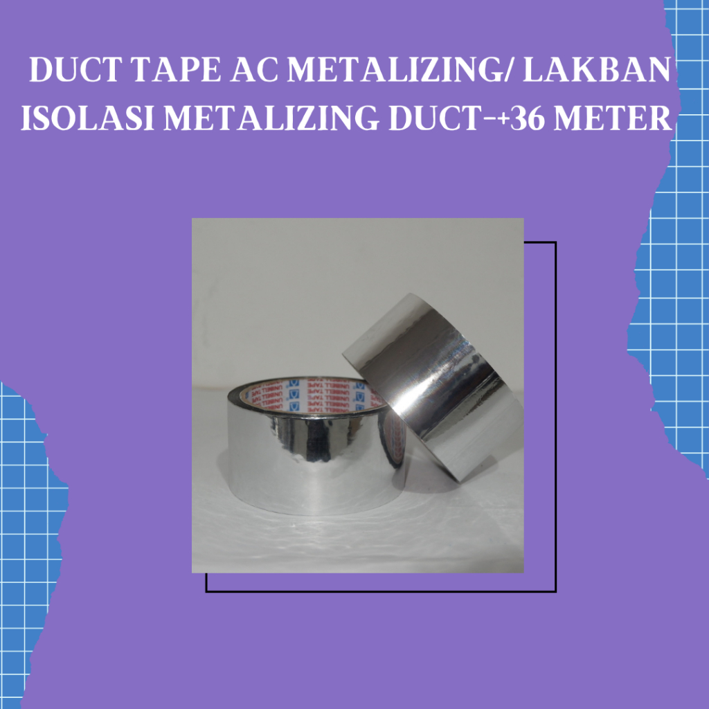 Jual Duct Tape AC Metalizing\Lakban Isolasi Metalizing Duct-+36 Meter ...