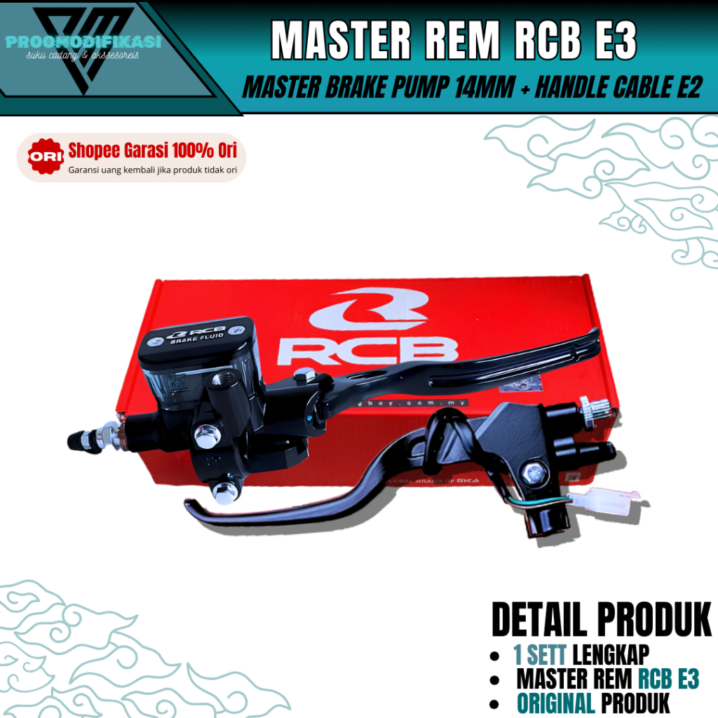 Jual Master Rem RCB E3 14 mm Set Kanan Kiri Aerox Lexi Vario125 150 ...