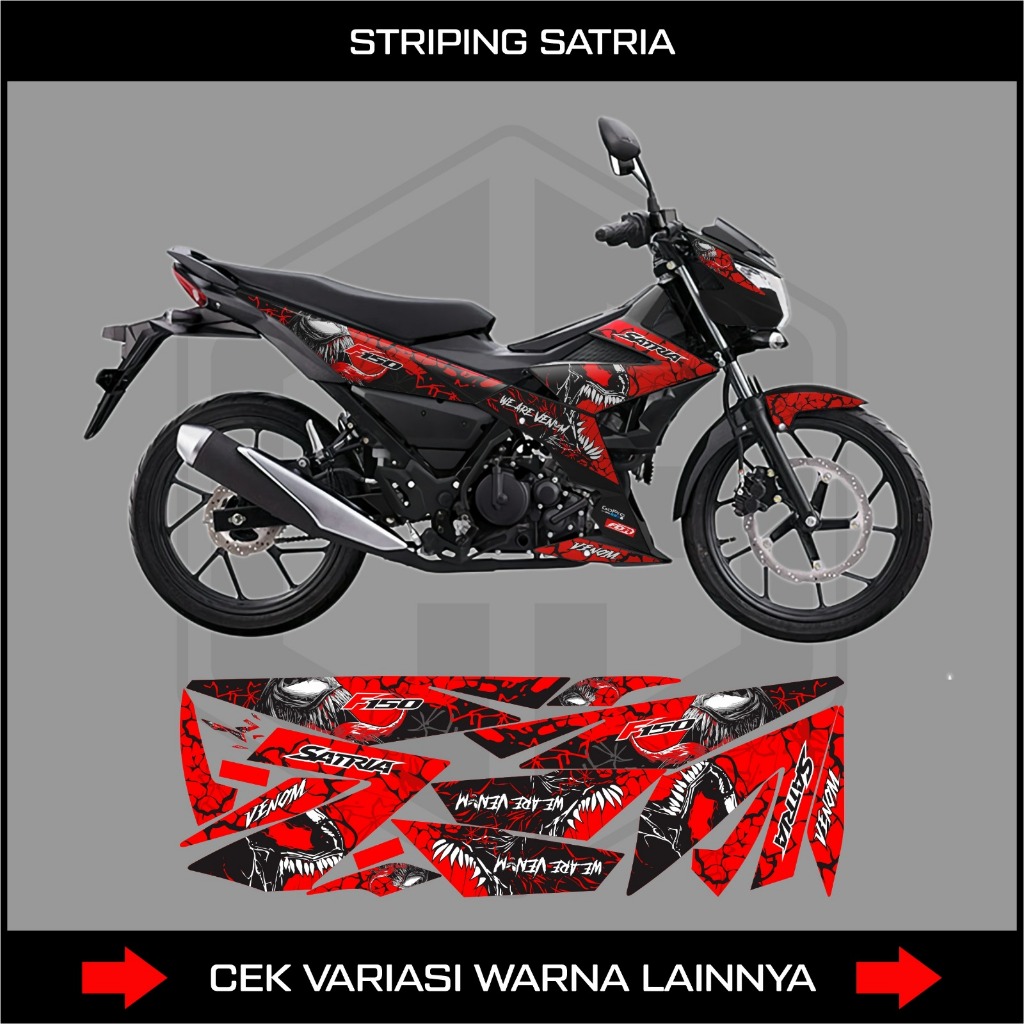 Jual STIKER STRIPING SUZUKI SATRIA F 150 FI MOTIP VENOM / STICKER LIST ...