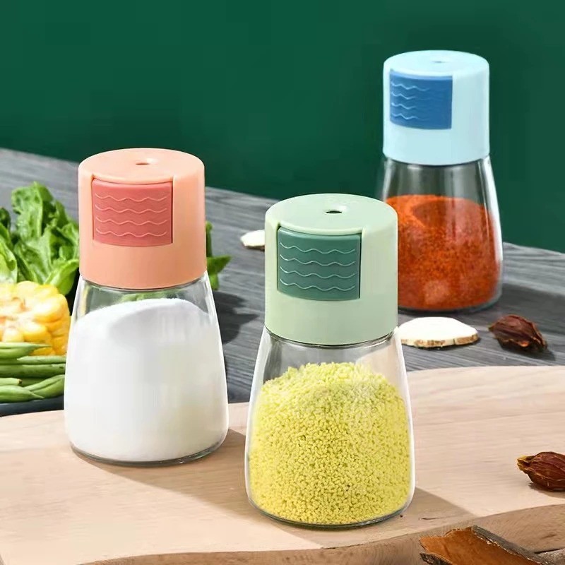 Jual DFANCCIE Tempat Garam Pencet / Botol Bumbu Dapur Kaca Wadah Bumbu ...