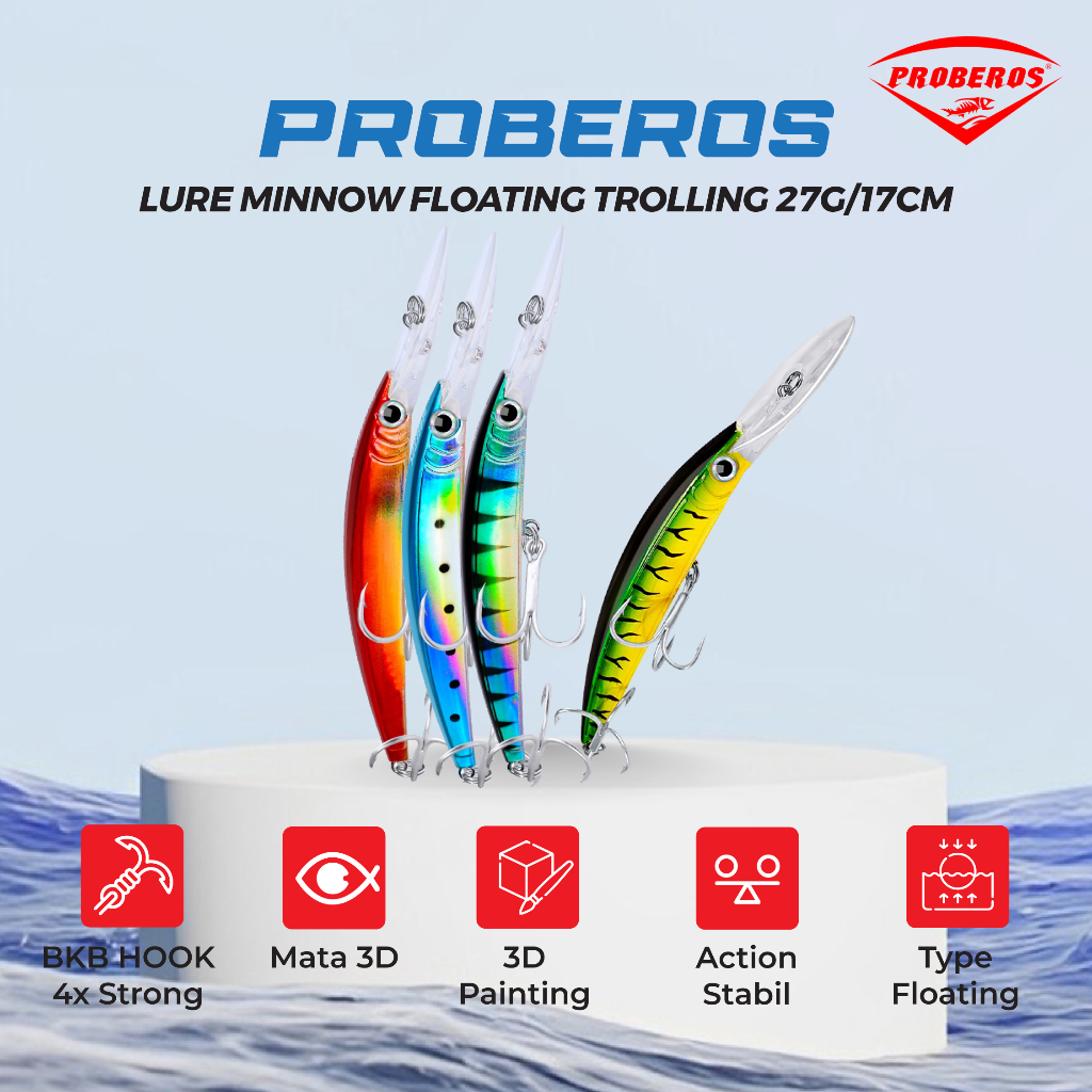 Jual PROBEROS Umpan Lure Minnow 17CM/27G DW358 MN065 | Shopee Indonesia