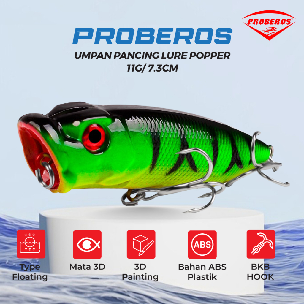Jual PROBEROS Umpan Pancing Lure Popper 11G 7.3Cm DXP001 LP002 | Shopee ...