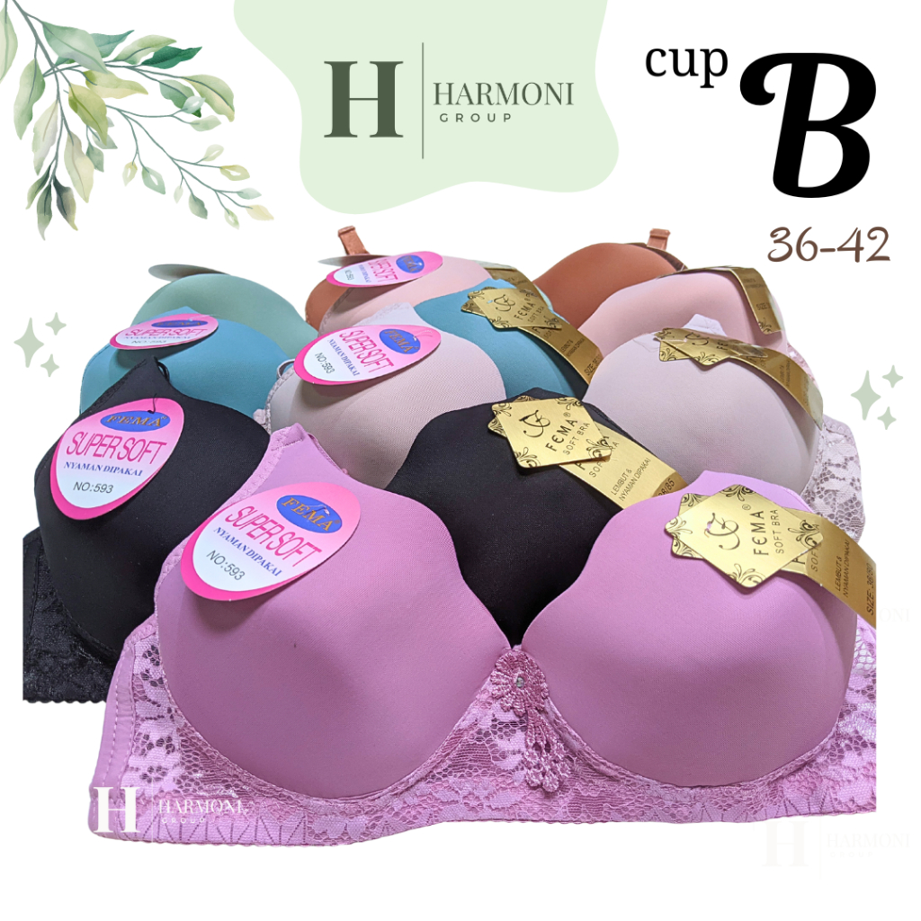Jual BRA TANPA KAWAT FEMA 8876 597 593 CUP SEDANG KAIT 3 SIZE 36/44 ...