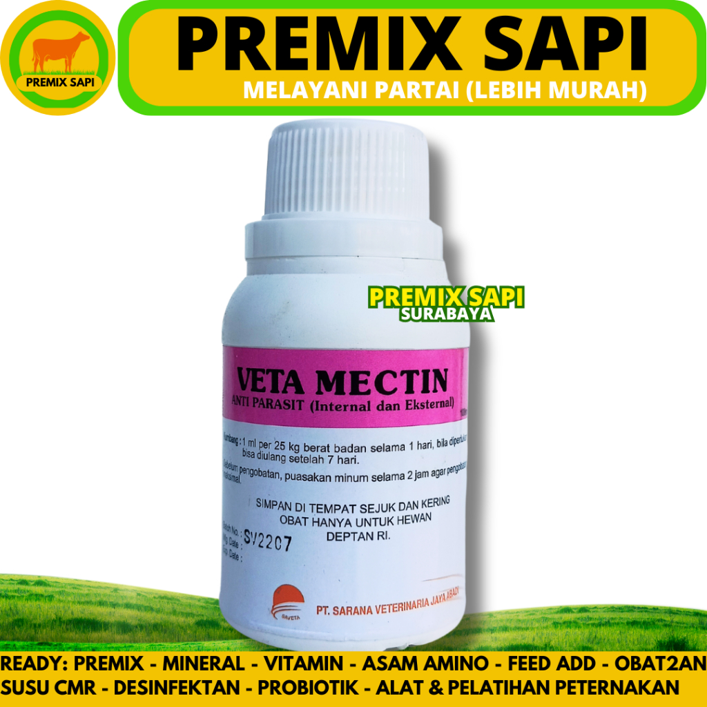 Jual VETA MECTIN 100ML - Obat Anti Parasit Hewan Ternak Kutu Gurem ...