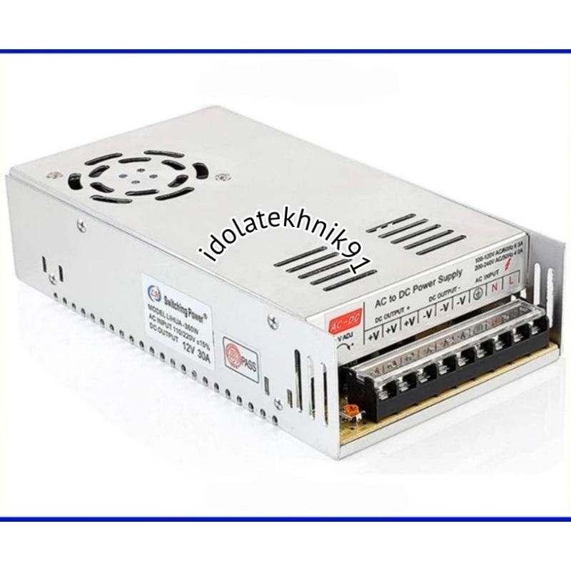 Jual AC-DC POWER SUPPLY 24V DC OUTPUT 30A (720 WATT) + FAN | Shopee ...