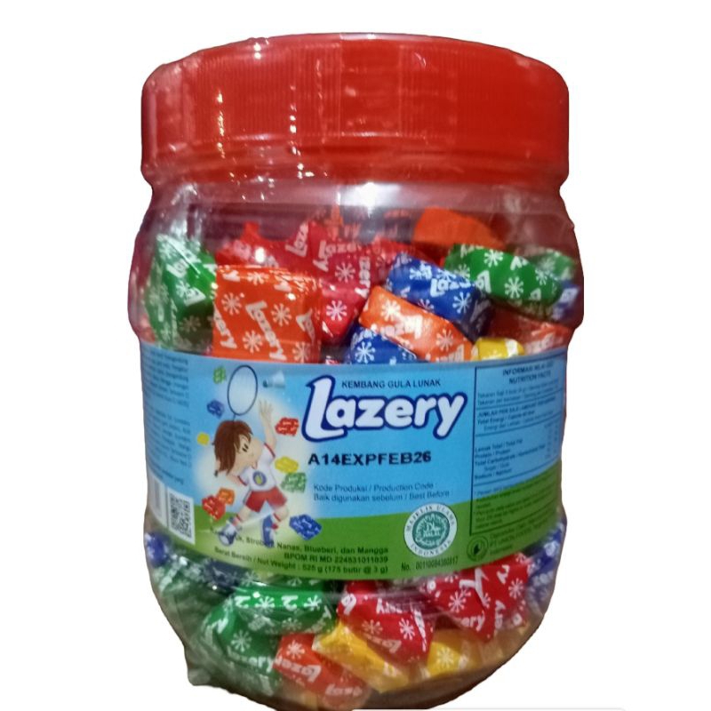 Jual Lazery kembang gula lunak aneka rasa ( toples ) isi 175 butir ...