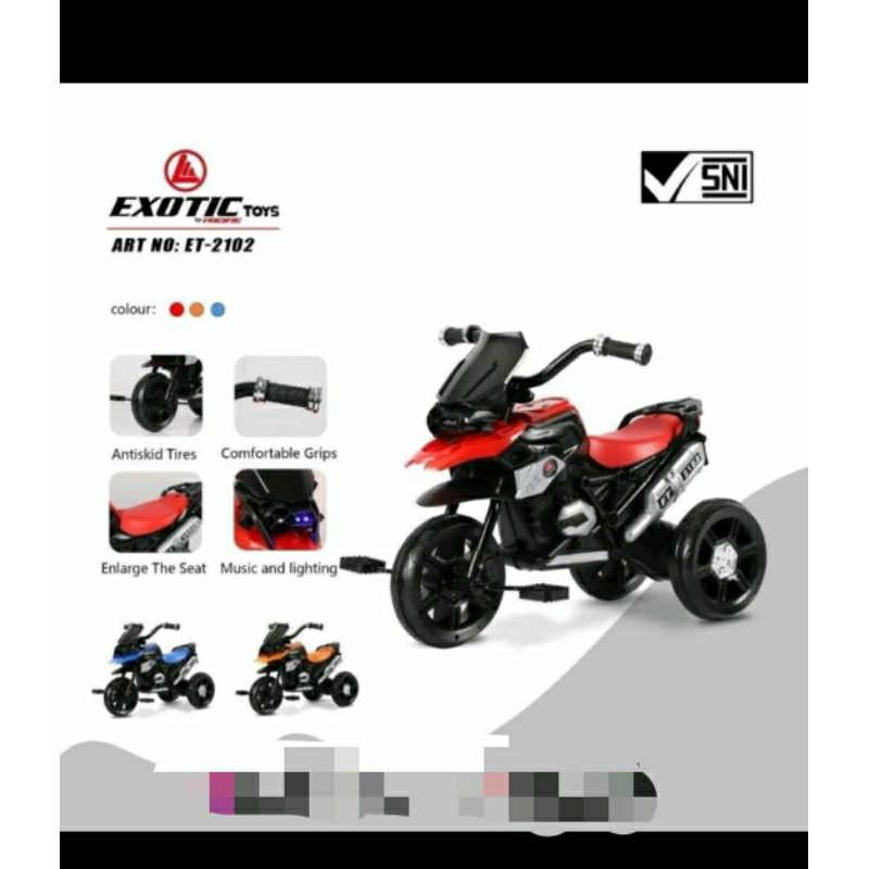 Jual SEPEDA RODA TIGA ANAK EXOTIC ET2102 /ET 2102 MOTOR GOWES | Shopee ...