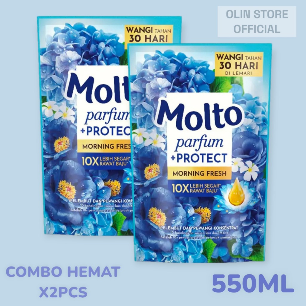 Jual COMBO 2X Molto Eu De Parfum Morning Fresh Pewangi Pakaian 550ML | Shopee Indonesia