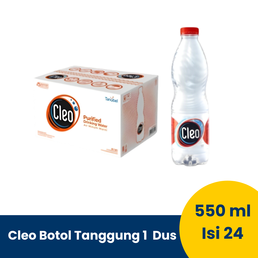 Jual CLEO Air Mineral Botol Tanggung 1 Dus | 550ml | Isi 24 Gelas ...