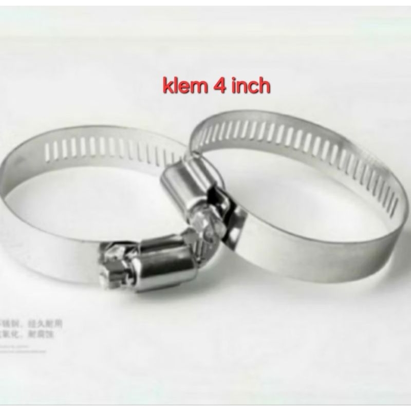 Jual Klem Stainless 4 Inch Anti Karat/Klem Fkeksibel Ducting/Klem ...