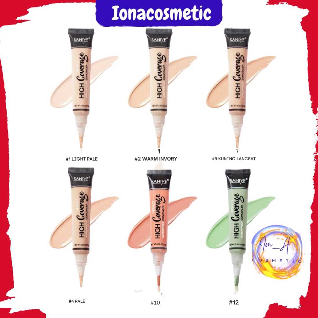Jual SANIYE - Concealer Waterproof Wajah Full Coverage Color Corrector ...
