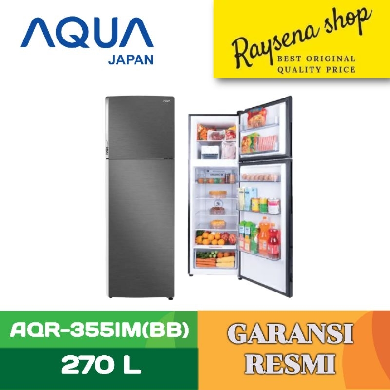 Jual AQUA KULKAS 2 PINTU KECIL SMALL 2 DOOR REFRIGERATOR AQR-355IM(BB) | Shopee Indonesia