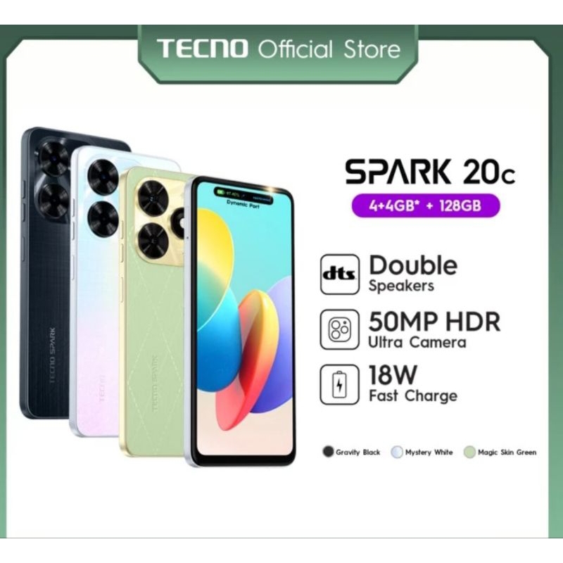 Jual Tecno spark 20c 4/128 garansi resmi | Shopee Indonesia