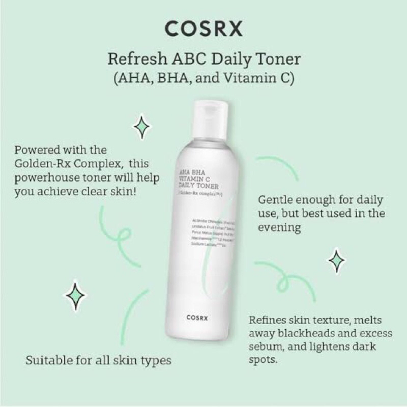 Jual CORSX TONER AHA BHA VITAMIN C daily toner - Original | Shopee ...