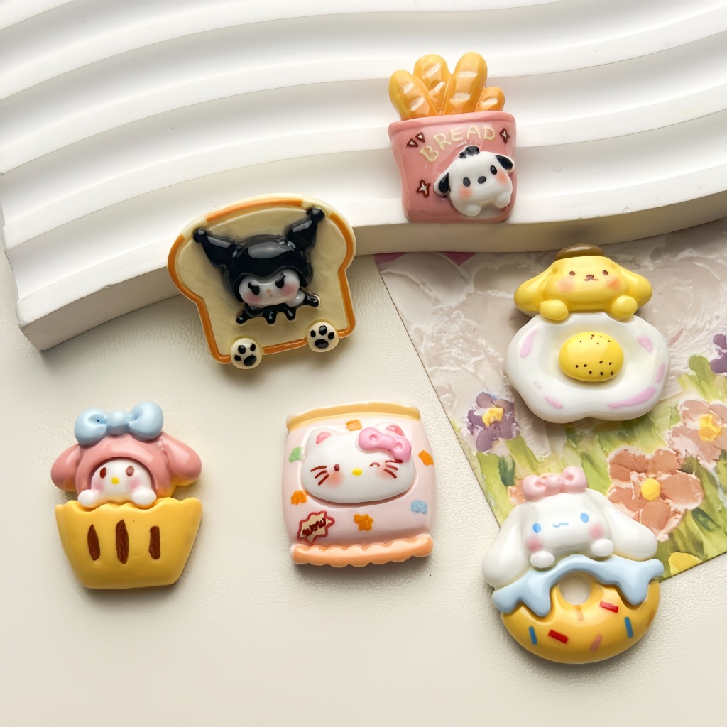 Jual AA54 1Set(6Pcs) Resin Clay DIY Glossy (No Lubang) Karakter Sanrio ...