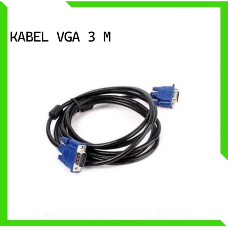 Jual Kabel VGA to VGA 3M / Cable VGA to VGA Standar 3Meter / kabel VGA 3 Meter | Shopee Indonesia