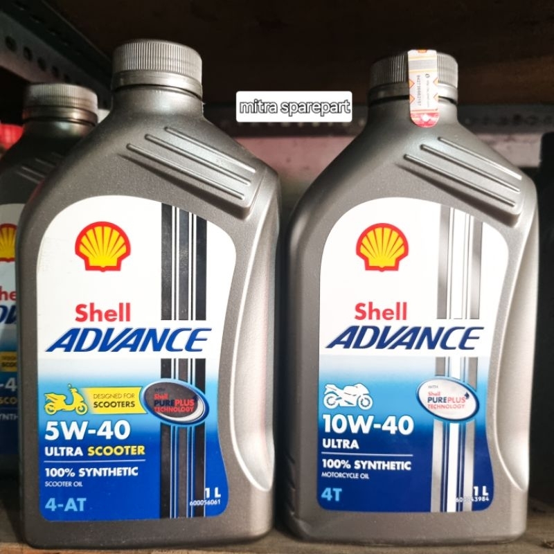 Jual SHELL ADVANCE ULTRA - 5W-40 // 10W-40 [FULL SINTETIS] MATIC ...