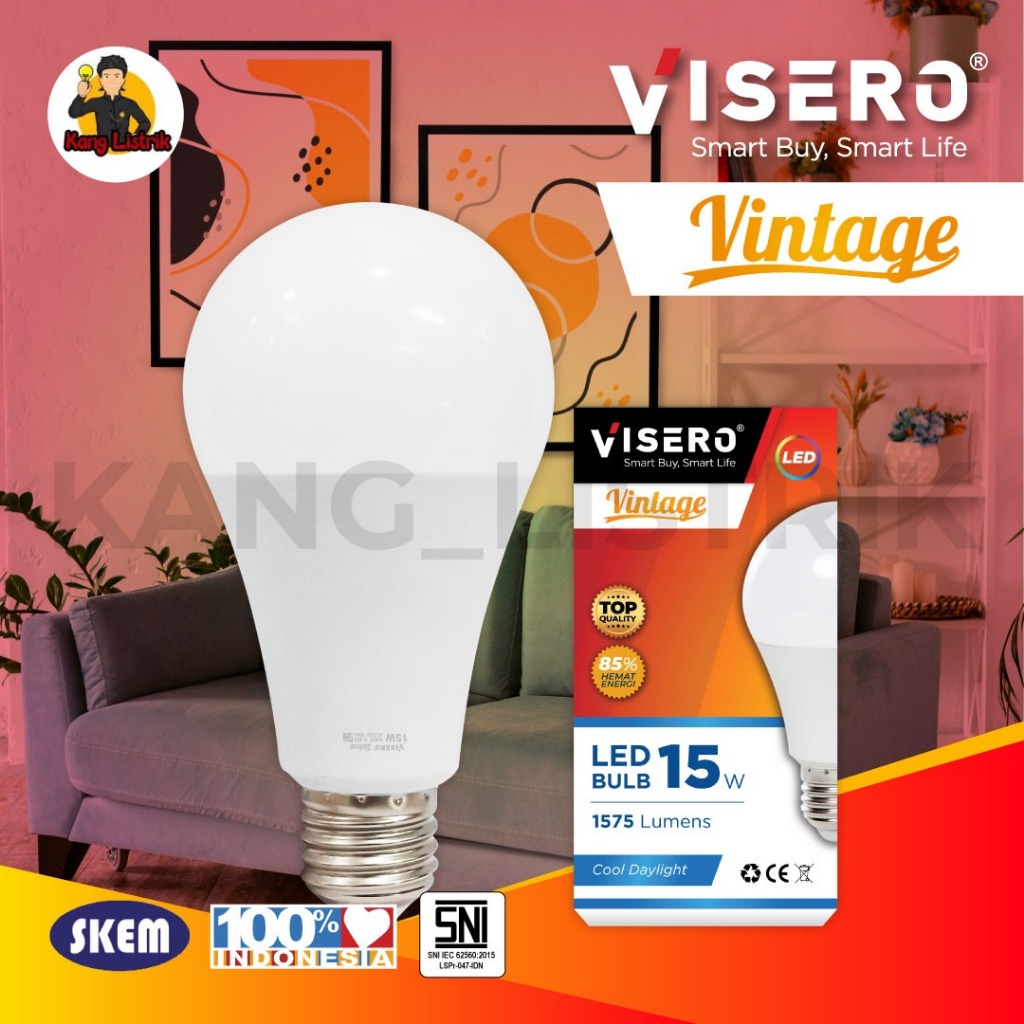 Jual Bohlam Lampu LED VISERO VINTAGE 15W / VINTAGE 15 WATT | Shopee Indonesia