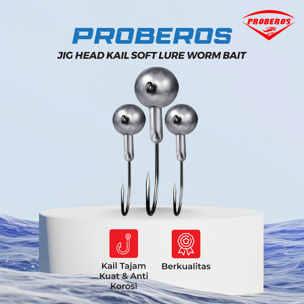 Jual PROBEROS Mata Pancing 1g 12g 14g 20g Kail Timbal Jig Head Kail ...