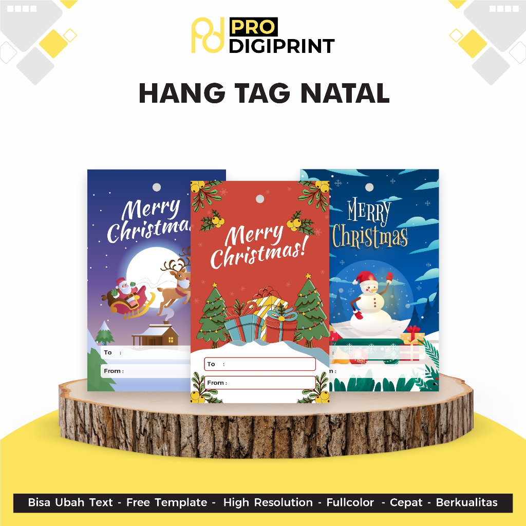 Jual Hangtag Christmas - Hangtag Natal - Kartu Ucapan ( Pro Digiprint ...
