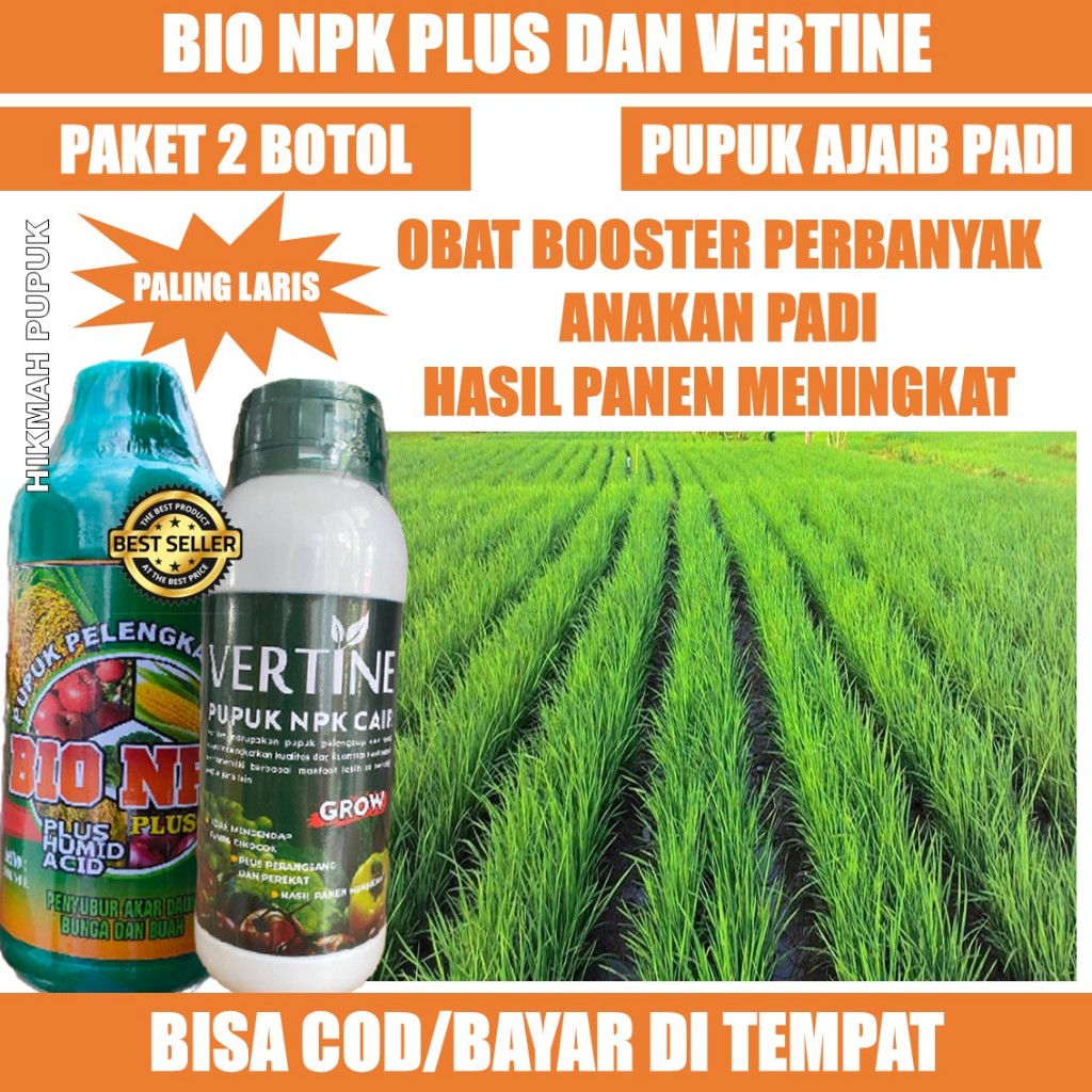Jual COD BAYAR DI TEMPAT 2 BOTOL VERTINE DAN BIO NPK isi 500 Ml Pupuk Booster Ajaib Memperbanyak ...