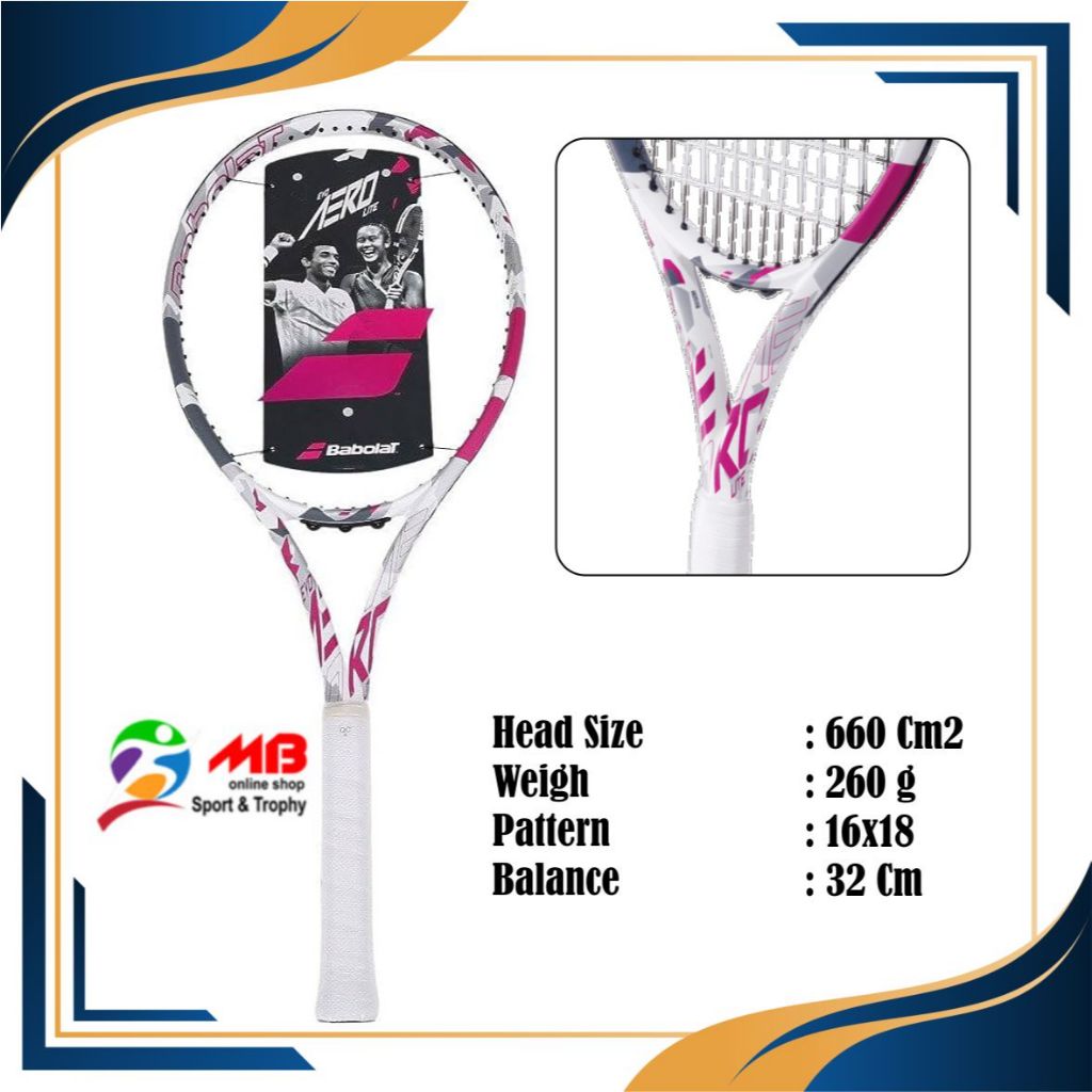 Jual Babolat Evo Aerolite Pink Raket Tenis Original | Shopee Indonesia