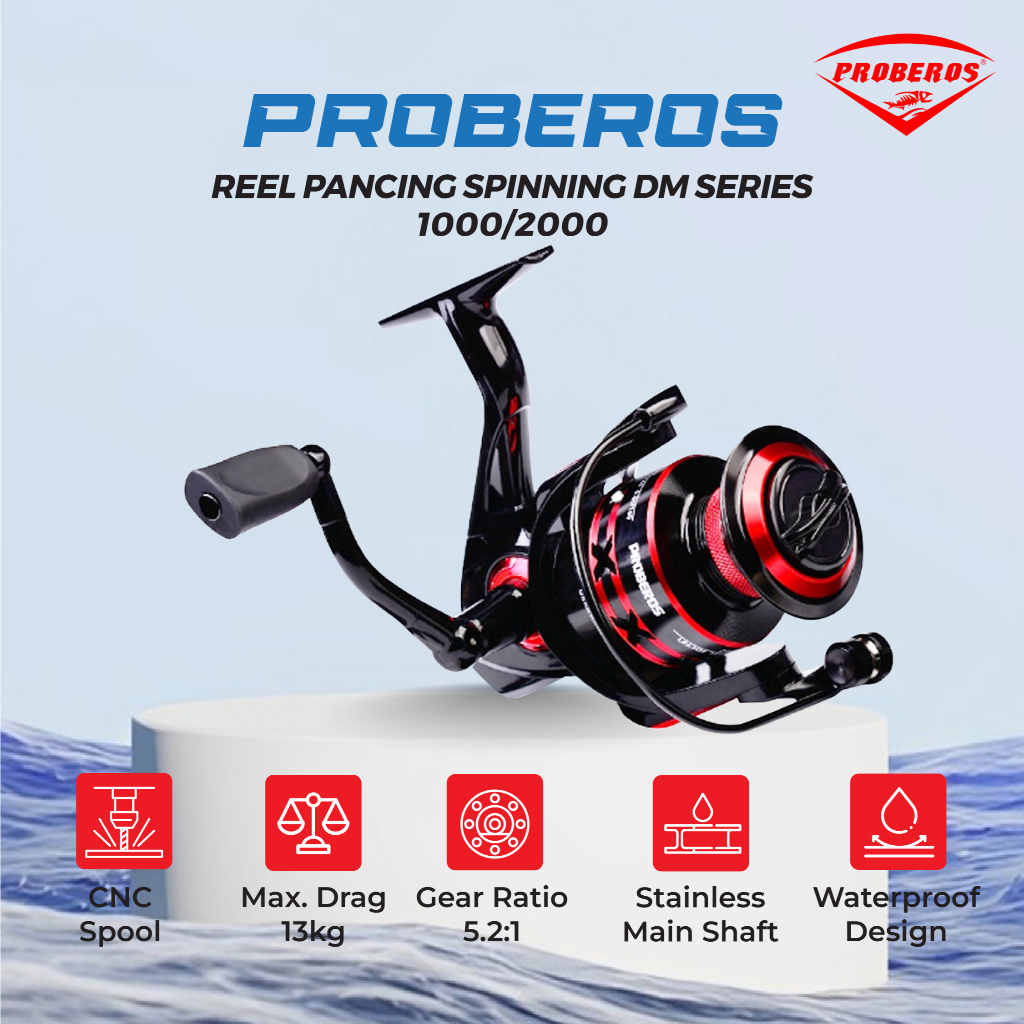 Jual PROBEROS Reel Pancing Spinning DM Series 23KG Max Drag RP022 ...