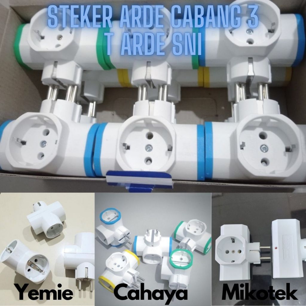 Jual Steker Arde Cabang 3 T Arde SNI COLOKAN T ARDE 3 LUBANG T ARDE ...