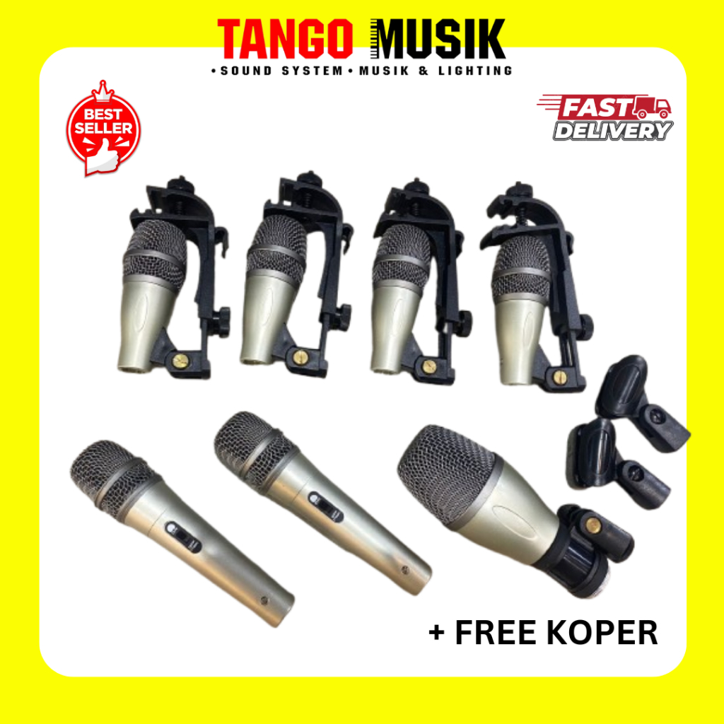 Jual MIC DRUM NK 7K ORIGINAL / MIC DRUM SET SAMSON 7 KIT KUALITAS SUPER ...