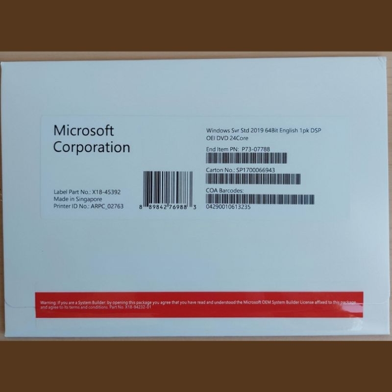 Jual WINDOWS SERVER 2019 STD / WINDOWS SERVER 2019 STANDARD 64 BIT ORI ...