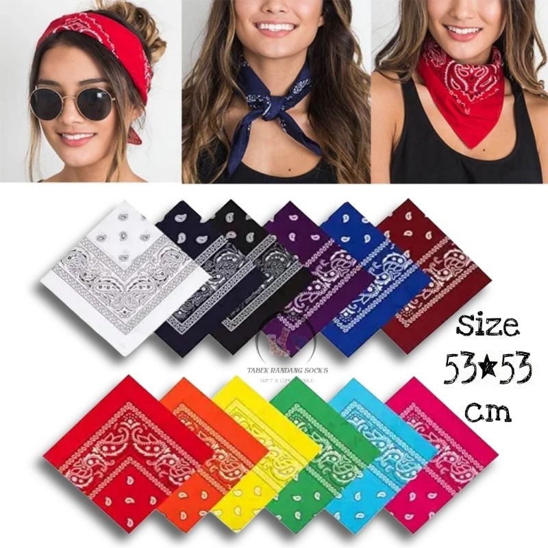 Jual BANDANA SLAYER CATTON 100% MULTIFUNGSI UKURAN 53×53/HIP HOP SQUARE ...