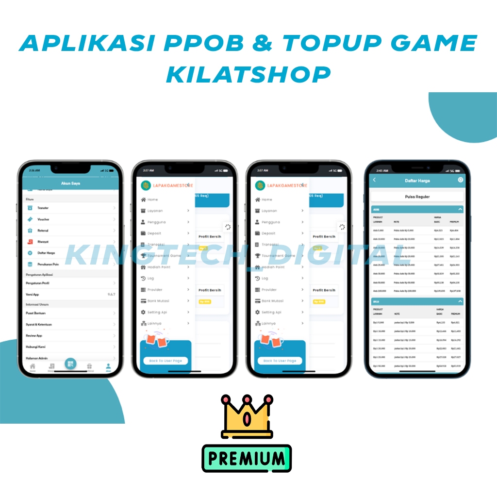 Jual Source Code Aplikasi Website Top Up Games Pulsa Dan PPOB KILATSHOP | Shopee Indonesia