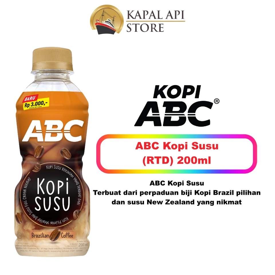 Jual KOPI ABC BOTOL 200ML SIAP MINUM | Shopee Indonesia
