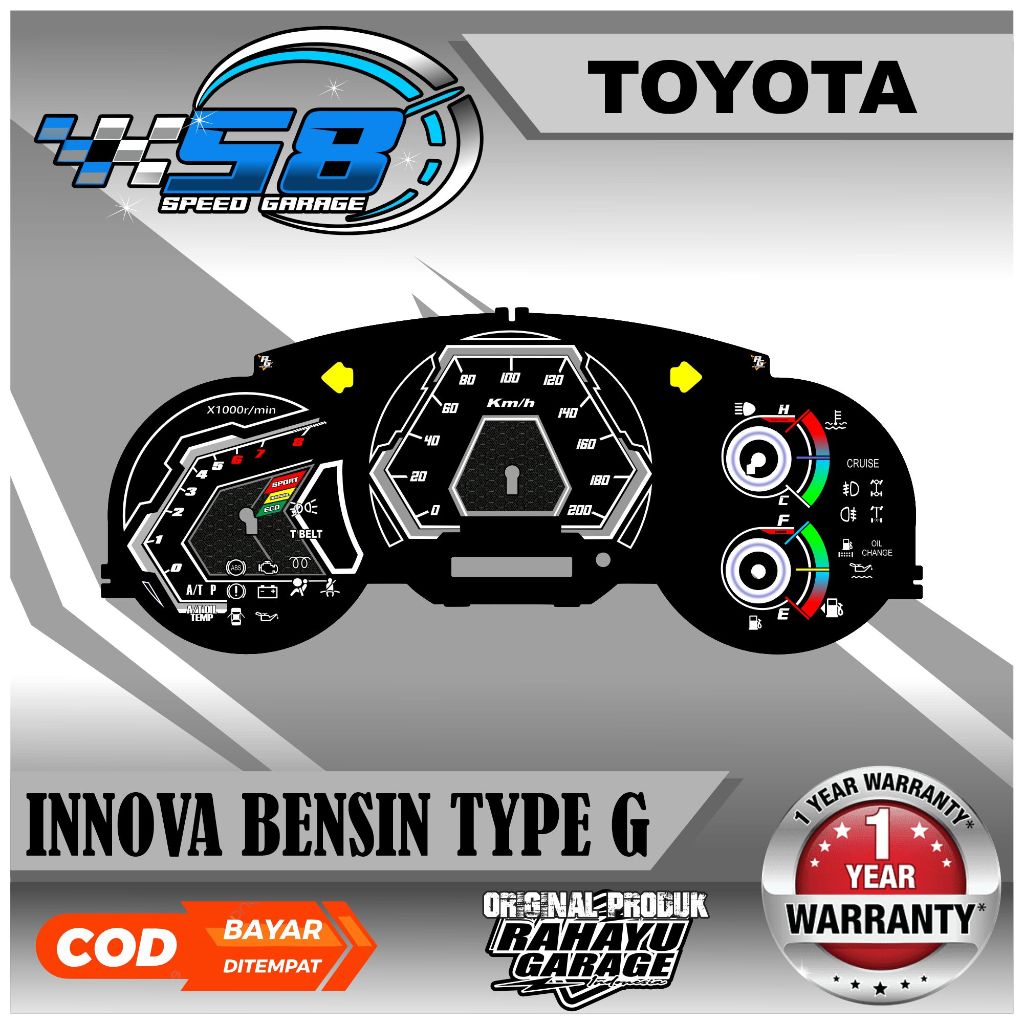 Jual PAPAN SPEEDOMETER CUSTOM INNOVA OLD TYPE G MANUAL DAN MATIC ...