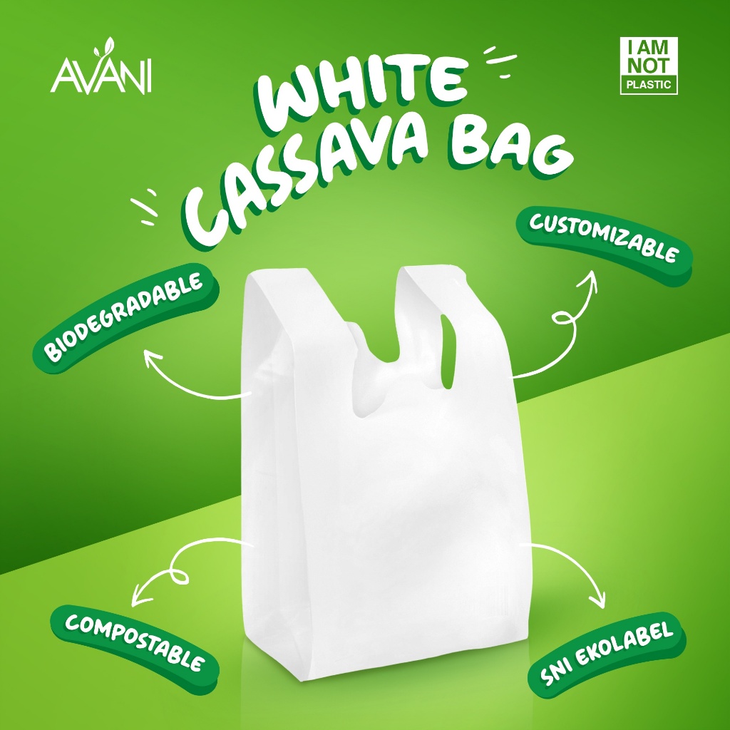 Jual Avani - Kantong Singkong Putih Polos Medium - Eco-friendly Cassava ...