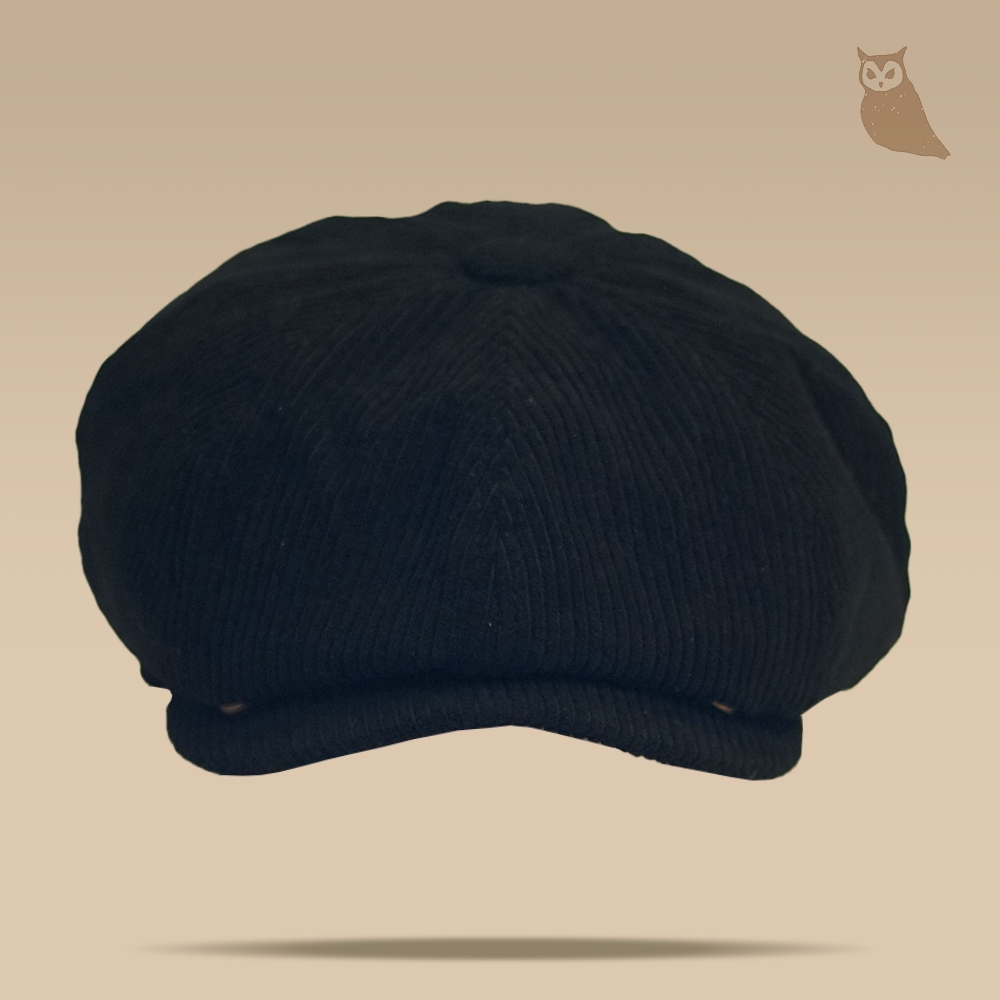 Jual DIVINCES Newsboy Cap Gatsby Black Corduroy - Topi Vintage Copet ...