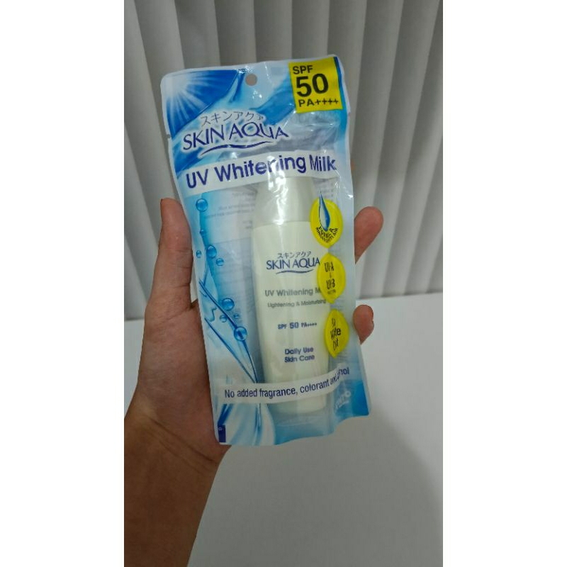 Jual skinaqua sunscreen spf 50 tutup putih | Shopee Indonesia