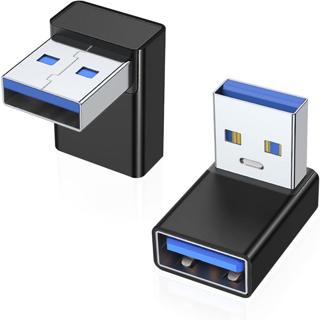 Jual USB L Shape Adaptor 3.2 Type A Male ke A Female 10gbps Portable ...