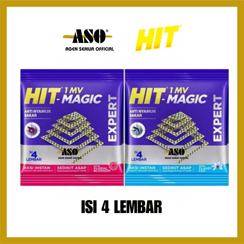 Jual HIT Magic Expert Piramida Obat Nyamuk Bakar Sedikut asap ( ISI 4 ...