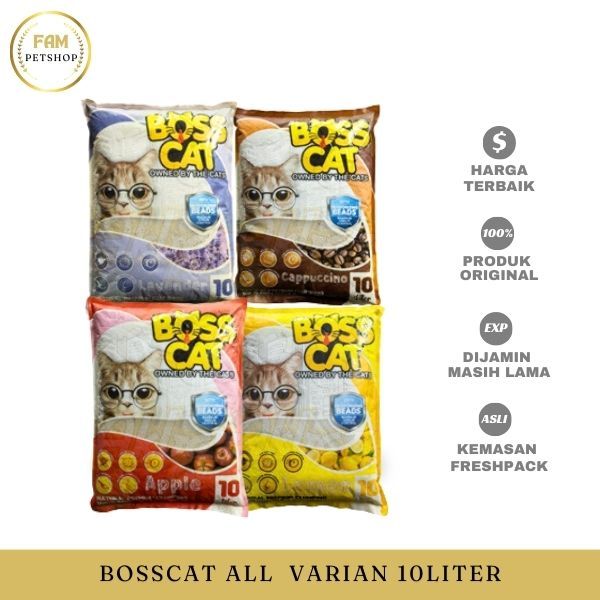Jual Pasir Kucing Boss Cat 10 Litter Gumpal Wangi By marktotops | Shopee Indonesia