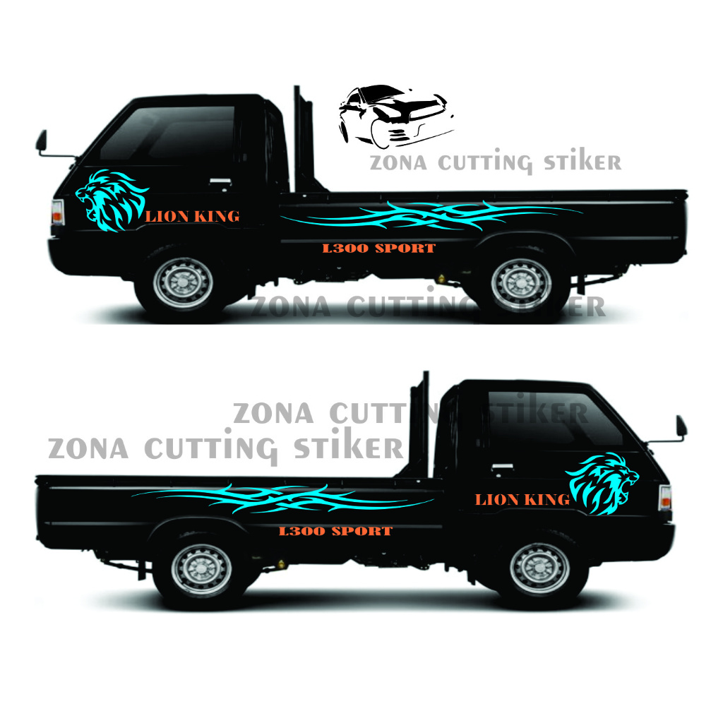 Jual stiker cutting mobil L300 cutting stiker mobil pick up L300 ...