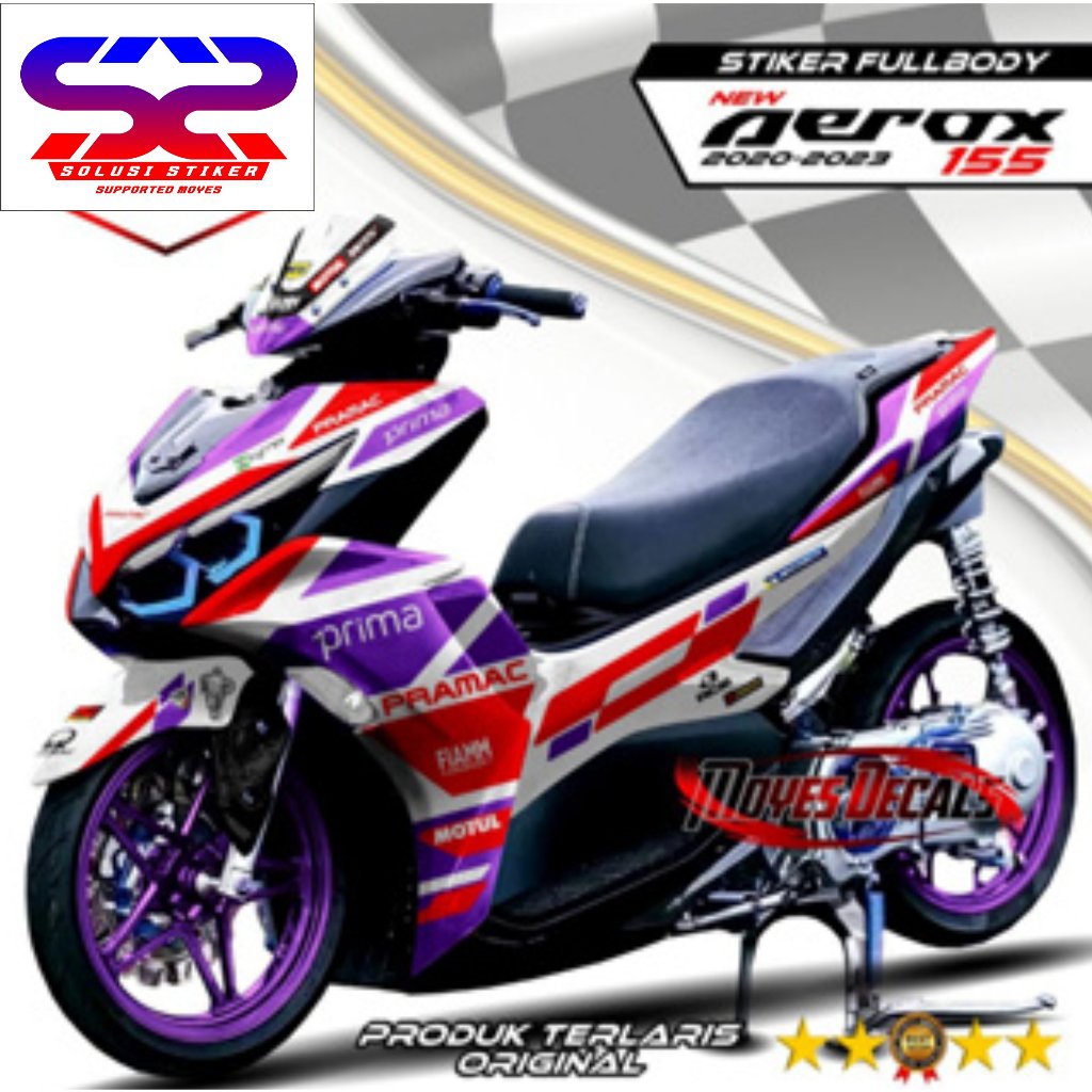 Jual Stiker Decal Variasi Motor Aerox New 155 Fullbody Keren | Shopee ...