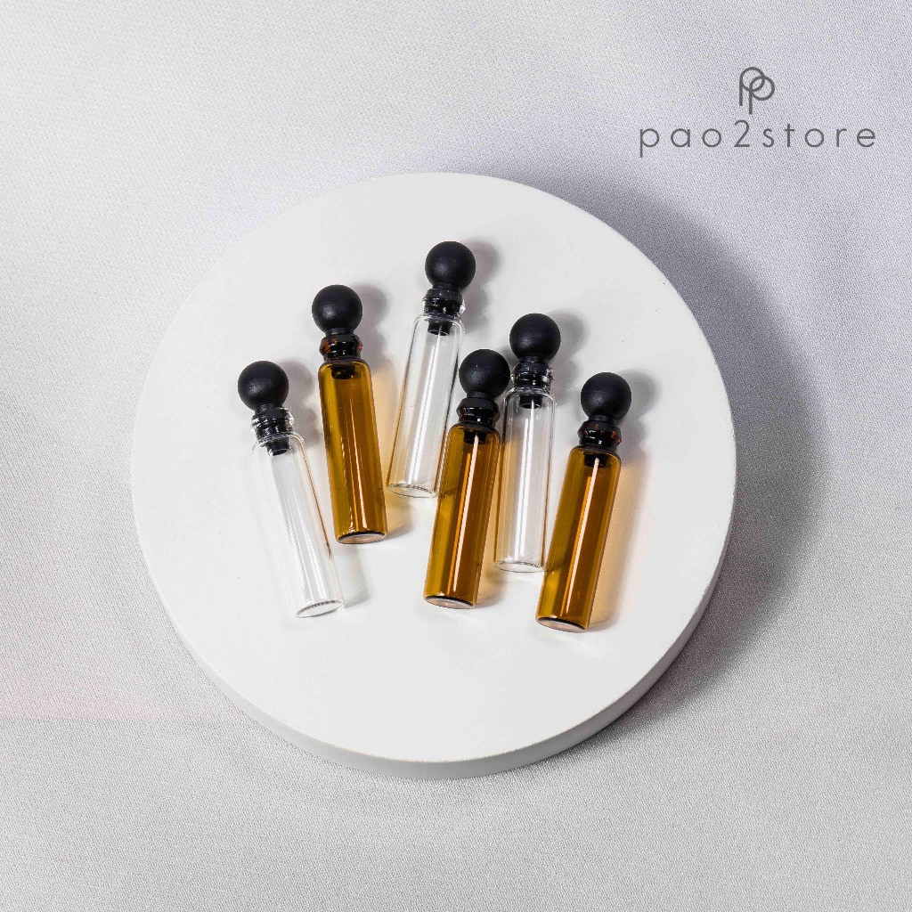 Jual Vial Kaca 1ml - Model Botol Stik Panjang Lidi Clear & Amber ...
