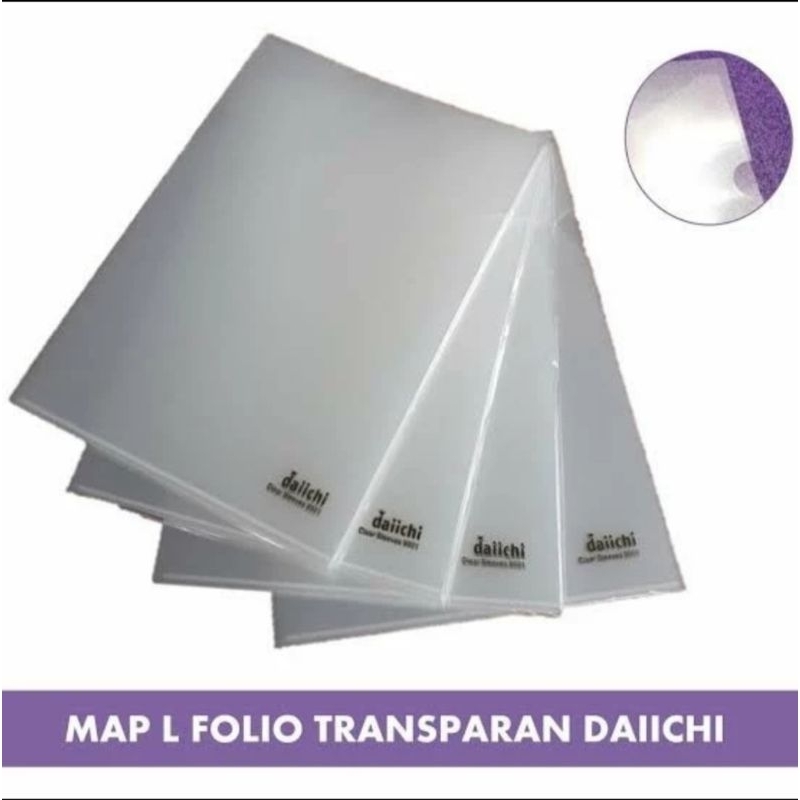Jual Map L Daichi F4 Folio Map Plastik Bening (12 pcs) | Shopee Indonesia