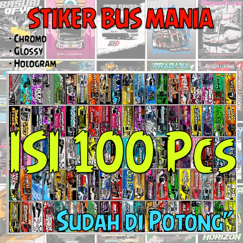 Jual Stiker Bus Mania Panjang Stiker Bus Viral Telolet Panjang Model ...