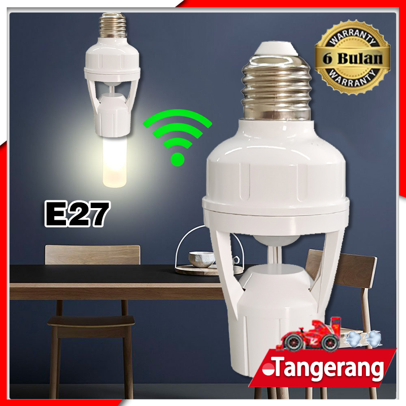 Jual Fitting Lampu Sensor Gerak Bohlam Sensor Pir Sensor 1-3 Meter 240v ...