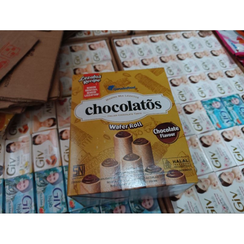 Jual gery wafer roll chocolatos 1 box isi 24 pcs | Shopee Indonesia
