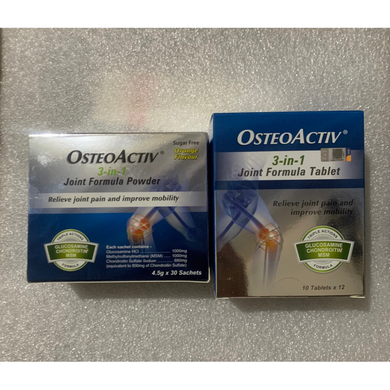 Jual OSTEOACTIV 3IN1 JOINT FORMULA GLUCOSAMINE CHONDROITIN | Shopee ...
